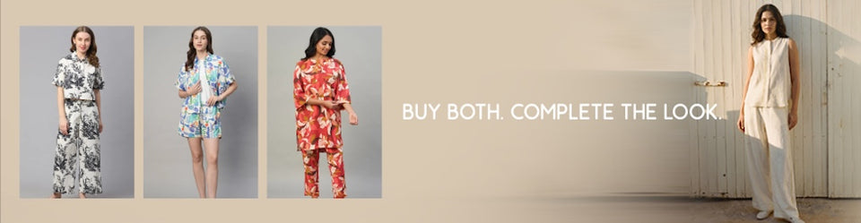 Buy Women's Cotton Co-ord Sets: Stylish Matched Outfits | Cottonworld